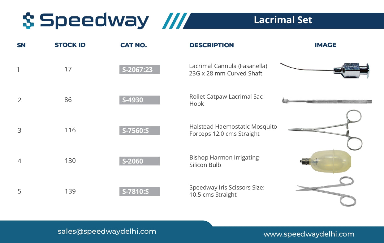 Buy Complete Lacrimal Set – 25 Surgical Instruments for DCR & Eye ...